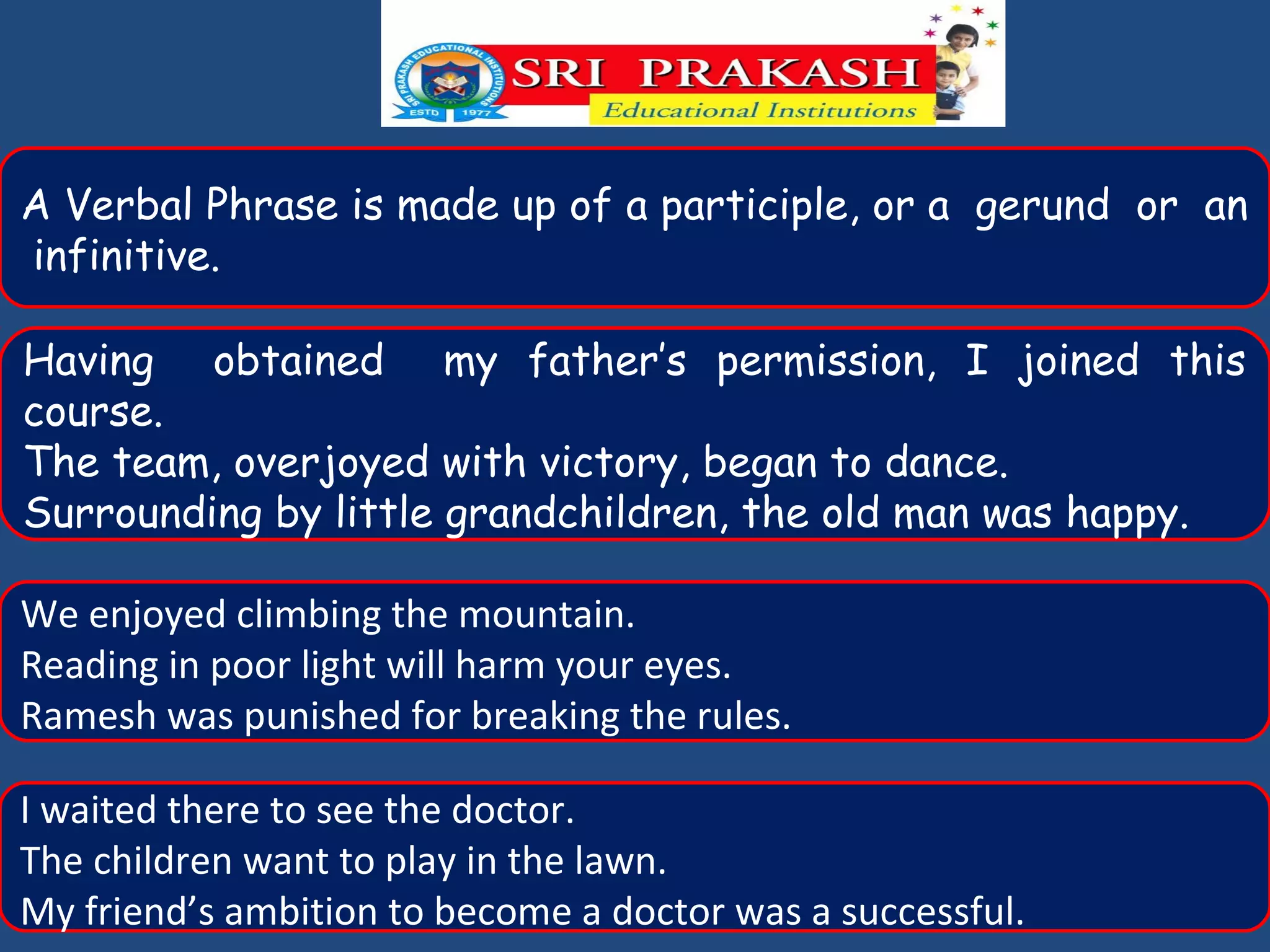 Phrasal verbs vs verbal phrases | PPT