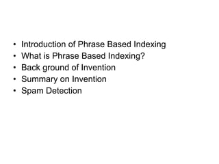 Phrase Based Indexing and Information Retrivel | PPT