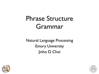 CS571: Phrase Structure Grammar | PPT