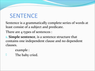 Phrase, clause, and sentence in syntax | PPT