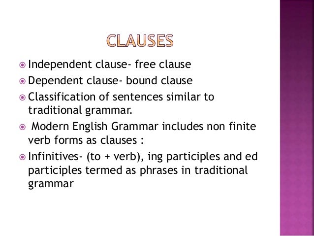 Phrase, clause and sentence structure