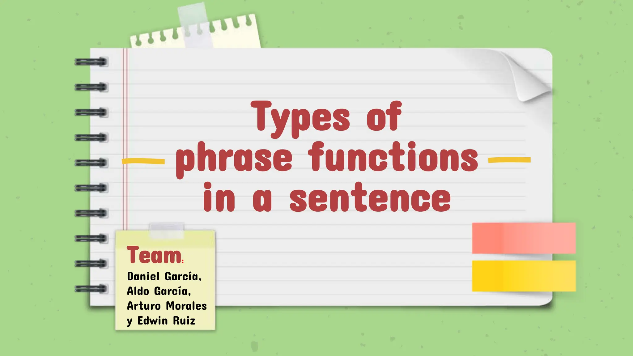 Types of phrase functions in a sentence.pptx | Desserts and Baking ...
