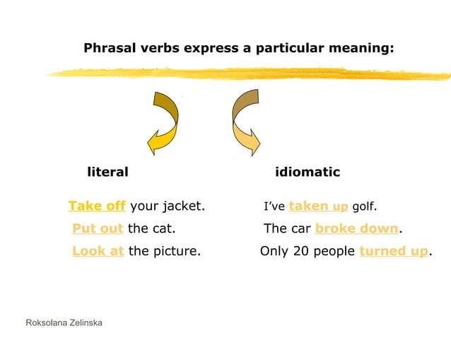 Phrasel verbs ( 2 words verbs ) | PPT