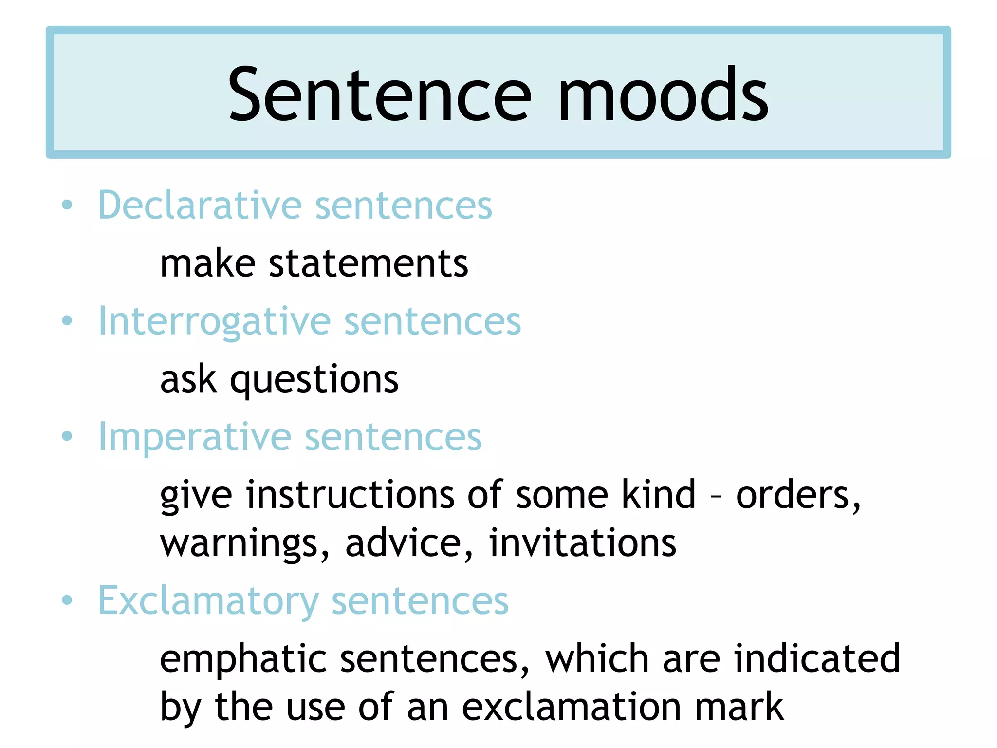 English Language Terminology - Phrases, Clauses and Sentences | PPT ...