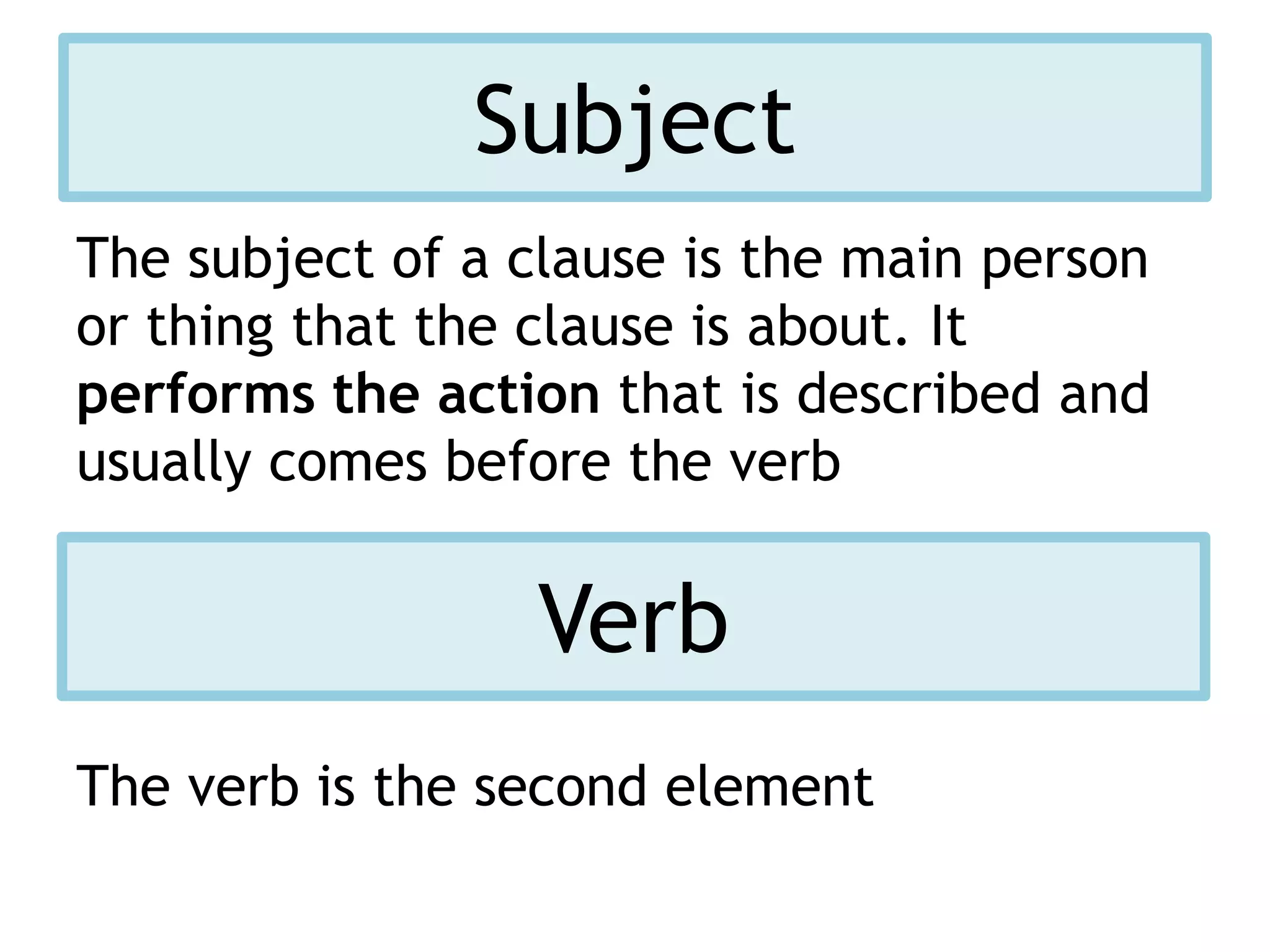 English Language Terminology - Phrases, Clauses and Sentences | PPT ...