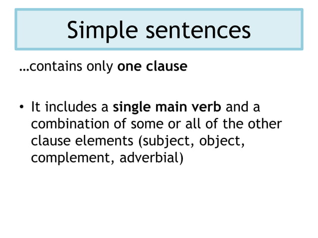 English Language Terminology - Phrases, Clauses and Sentences | PPT