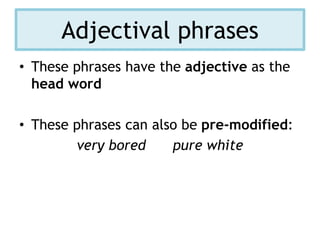 English Language Terminology - Phrases, Clauses and Sentences | PPT