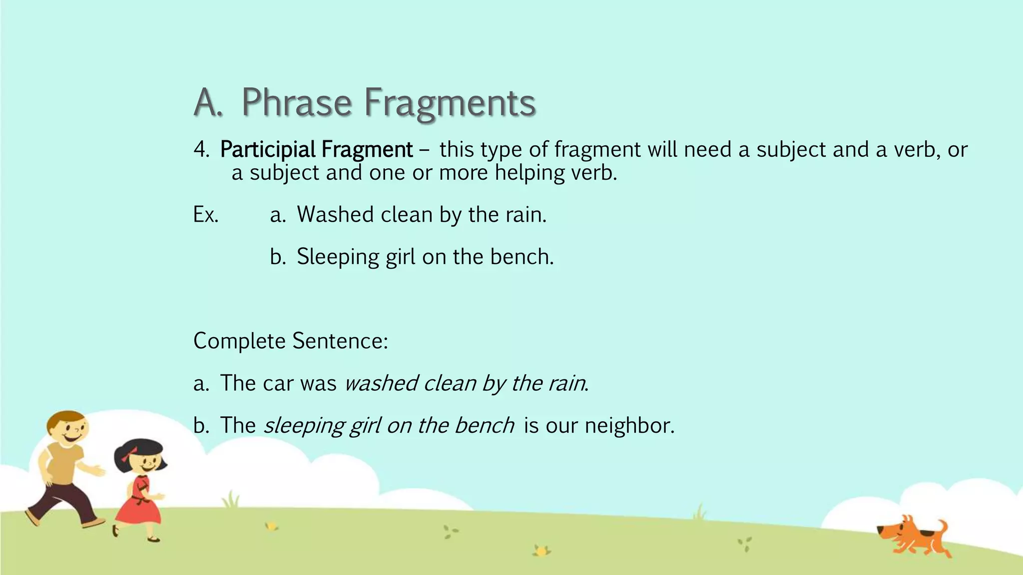Phrases and Fragments | PPTX