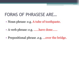 Phrases,clauses and Sentances | PPTX