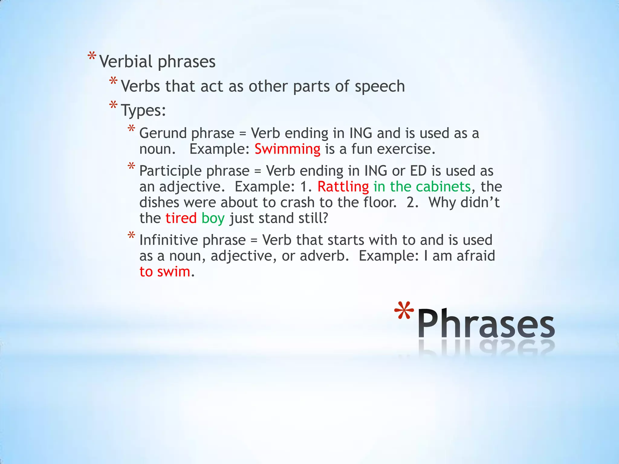 Phrases, clauses, and sentences | PPTX