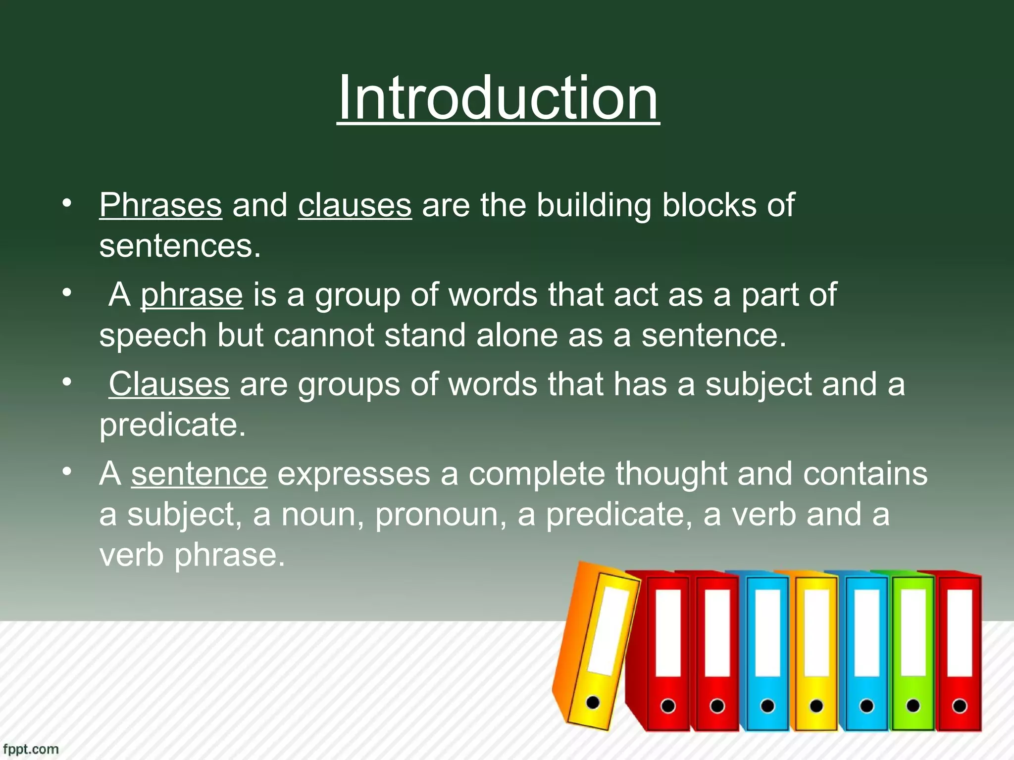 Phrases and clauses | PPT