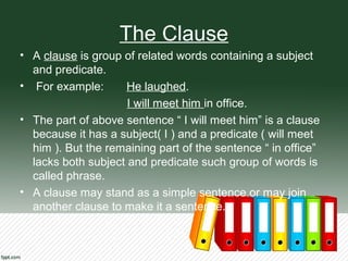 Phrases and clauses | PPT