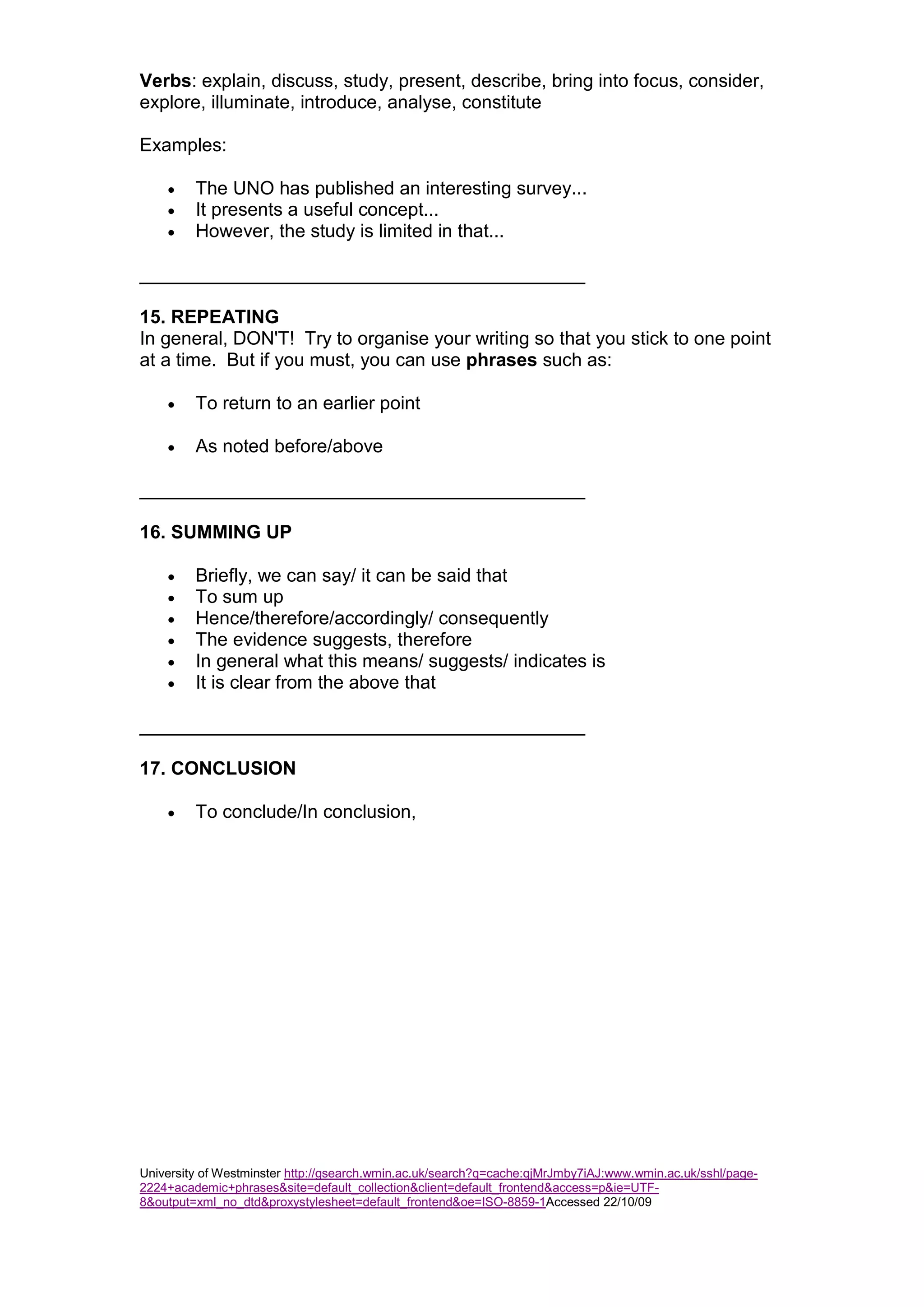 Phrases in academic writing | PDF