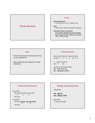 Phrase Structure | PDF