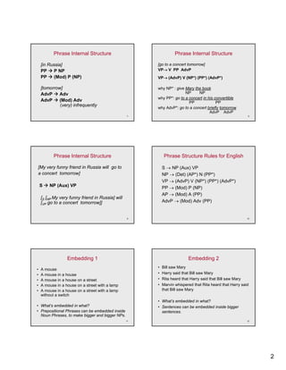 Phrase Structure | PDF