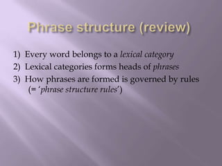 Phrase structure | PPTX