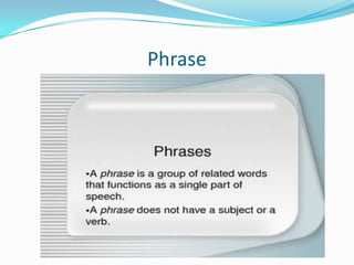 Phrase structure | PPTX