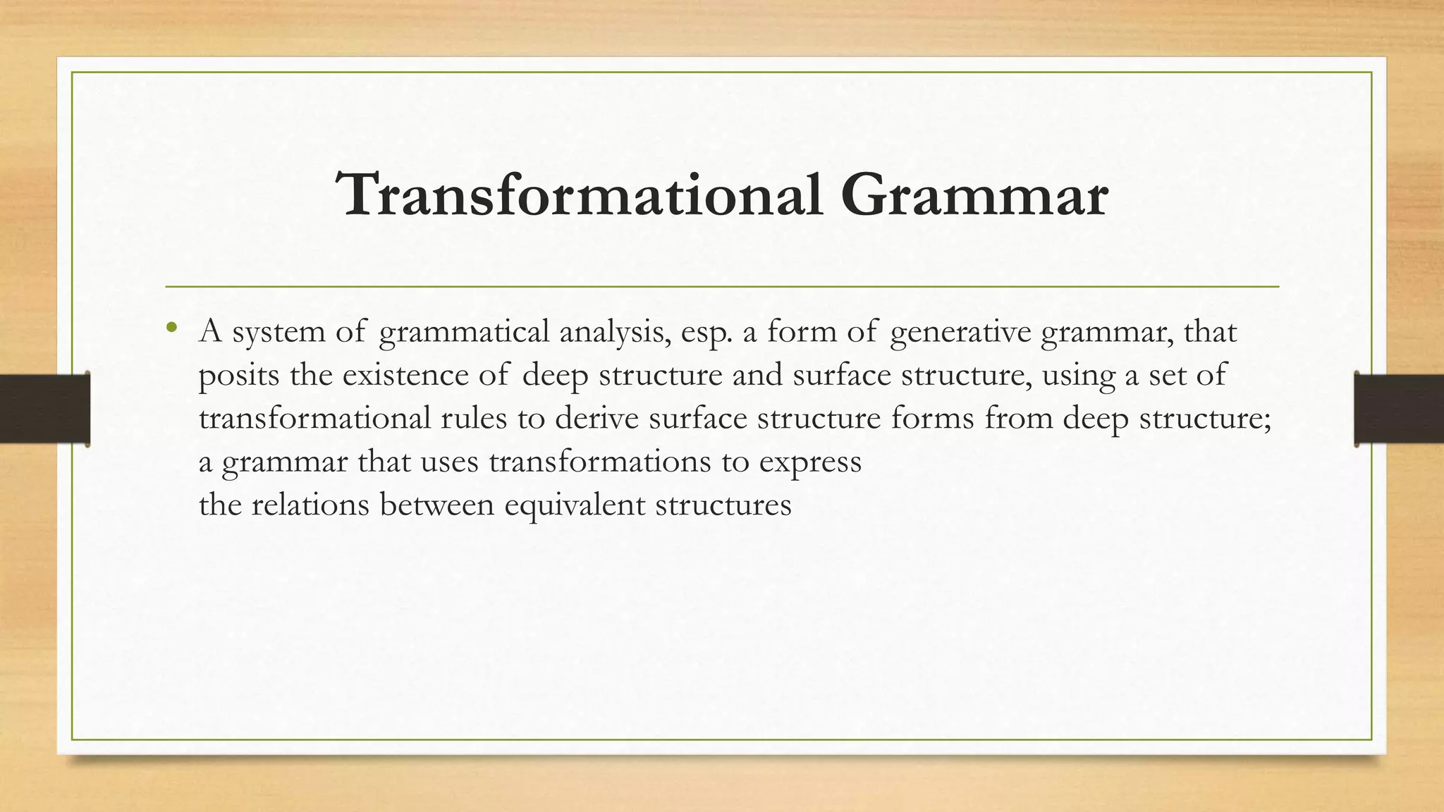 Phrase structure grammar | PPTX