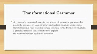 Phrase structure grammar | PPTX