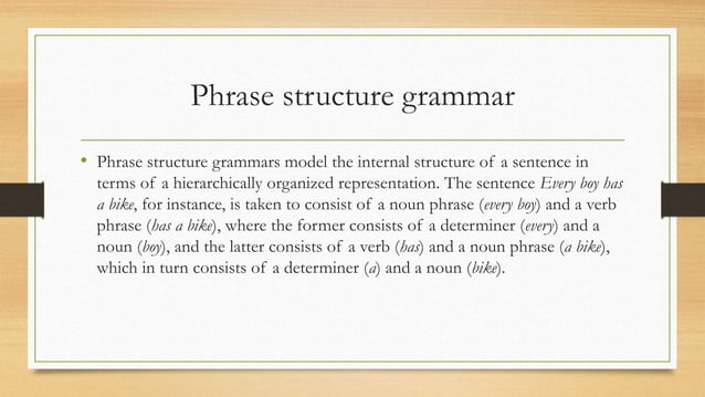 Phrase structure grammar | PPTX