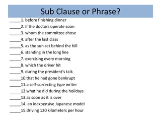 Arief Firdaus Phrase, Sub Clause, Or Sentence | PPS