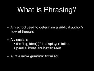 Phrasing objectives | PPTX