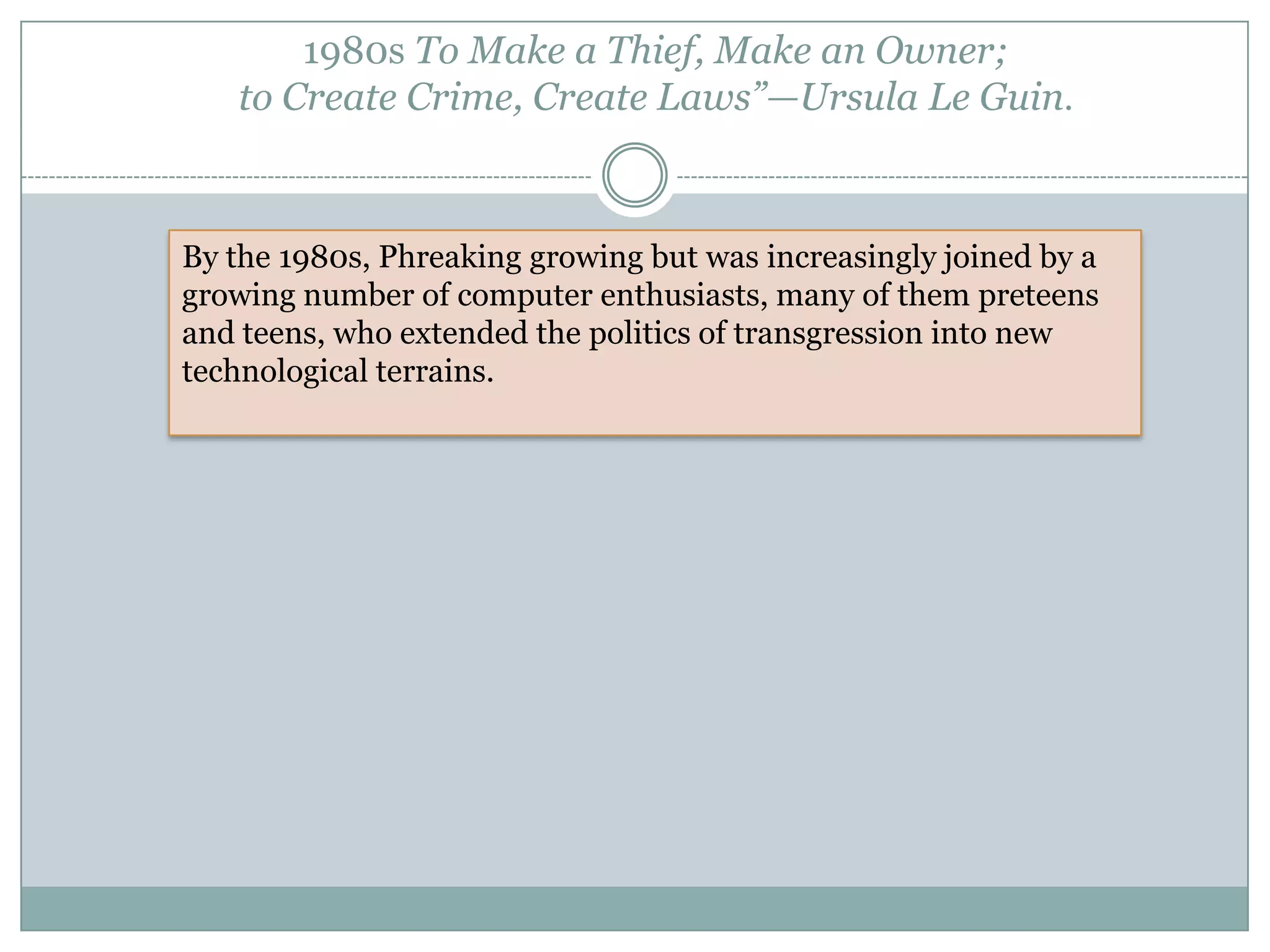 Phreaks, hackers & trolls | PPT | Free Download