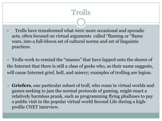 Phreaks, hackers & trolls | PPT