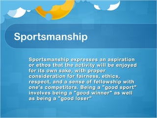 Sportsmanship | PPT