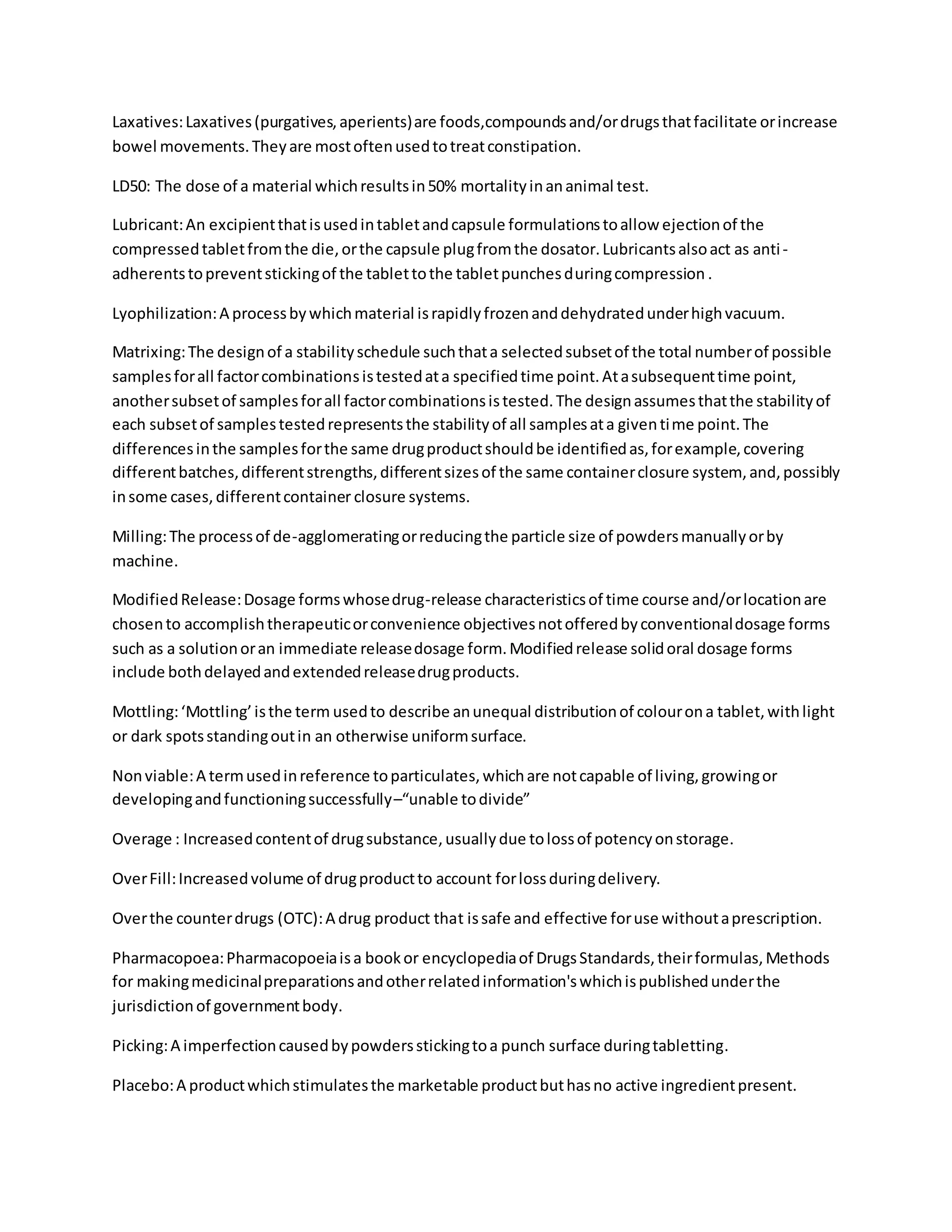 Phrmaceutical glossary | DOCX