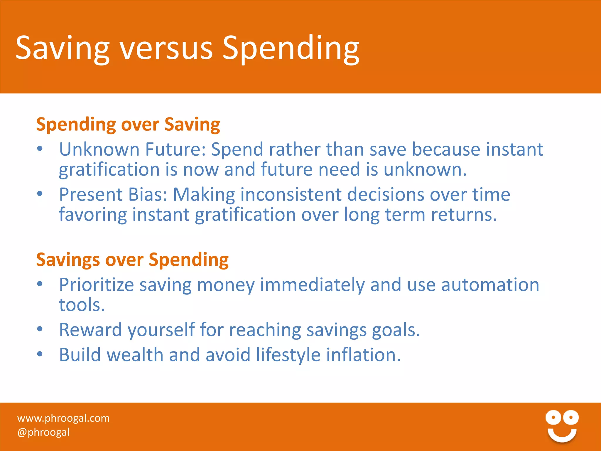 Personal Finance The Psychology of Spending by @Phroogal | PPTX