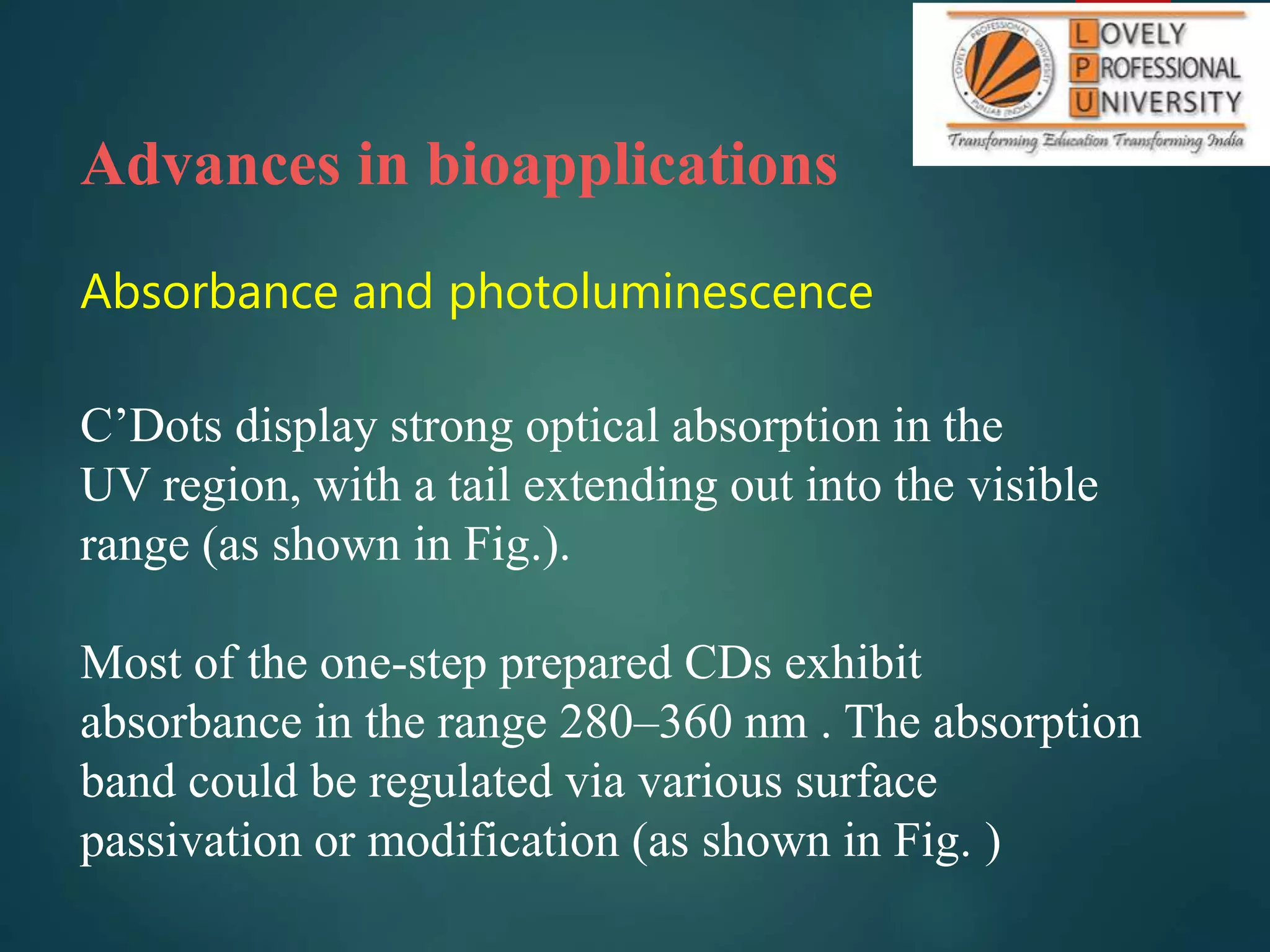 Application of Carbon dots ppt | PPTX
