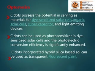 Application of Carbon dots ppt | PPTX