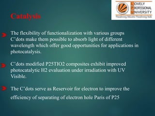 Application of Carbon dots ppt | PPTX