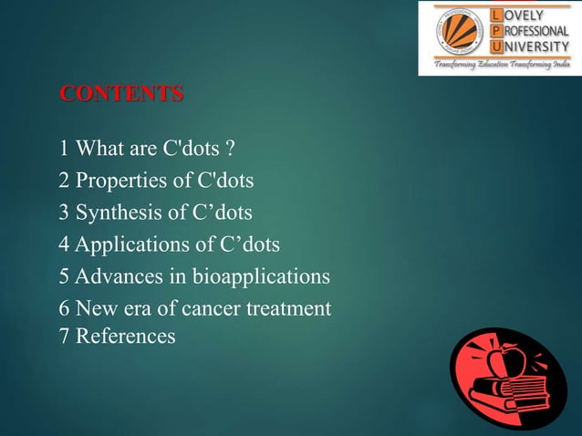 Application of Carbon dots ppt | PPTX