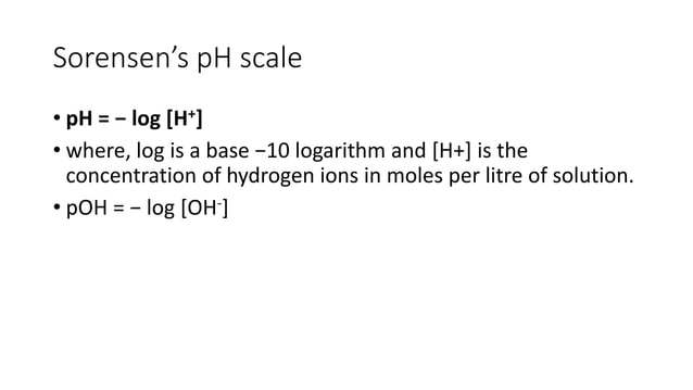 Sorensen's pH scale SB | PDF