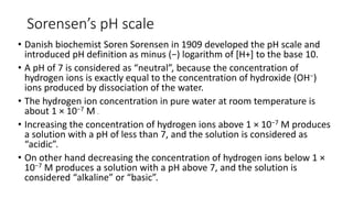 Sorensen's pH scale SB | PDF