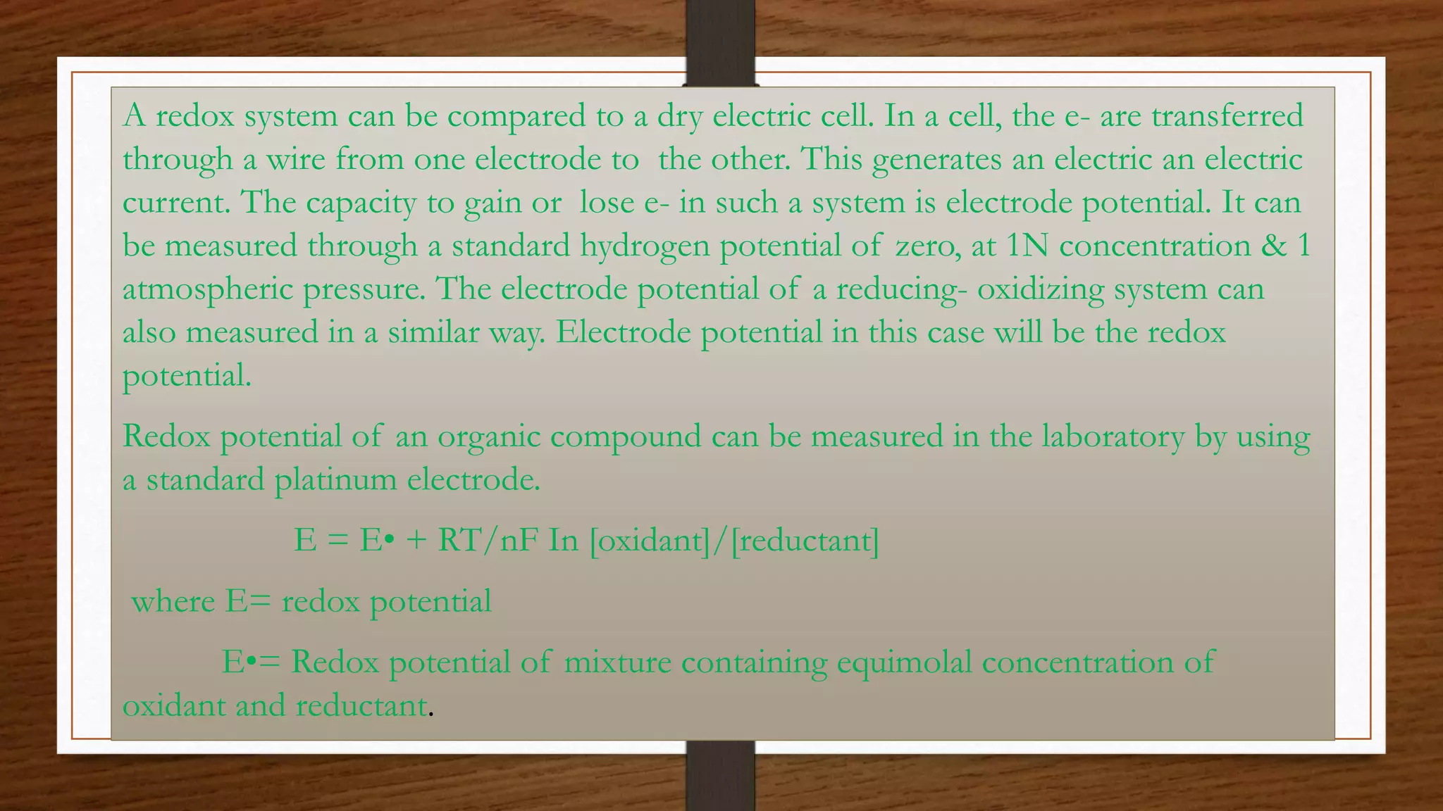 P h scale, buffers, redox potential | PPTX