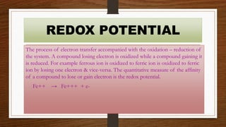 P h scale, buffers, redox potential | PPTX