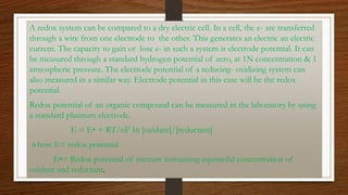 P h scale, buffers, redox potential | PPTX