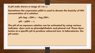 P h scale, buffers, redox potential | PPTX