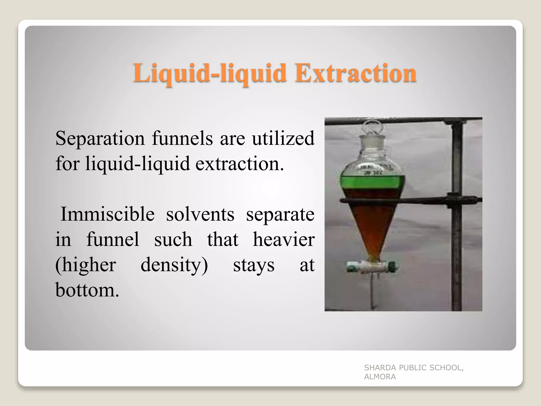 Separation and Purification of organic compounds | PPTX
