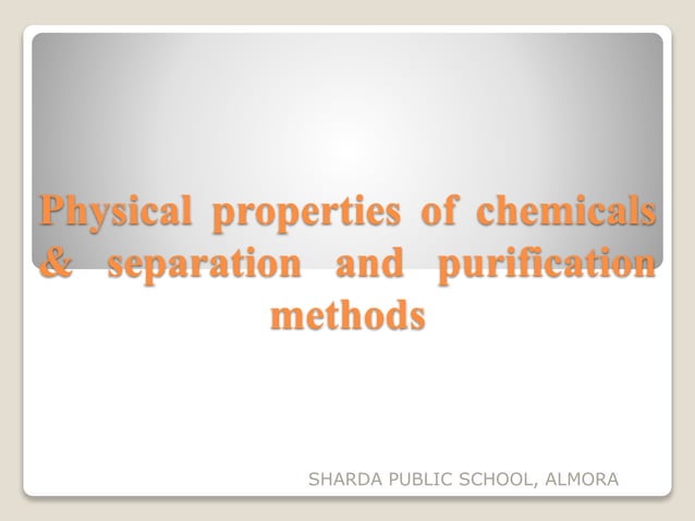Separation and Purification of organic compounds | PPTX