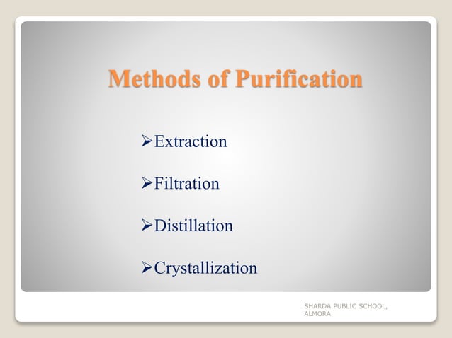 Separation and Purification of organic compounds | PPTX