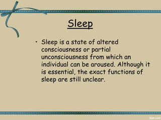 Phsiology of sleep | PPT