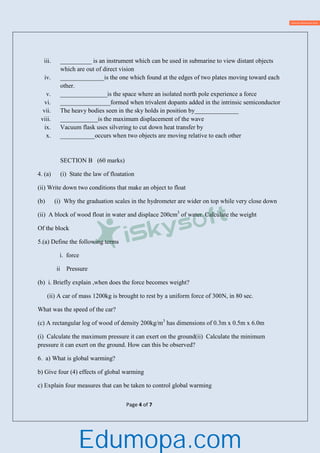 physics paper 1 | PDF | Physics | Science