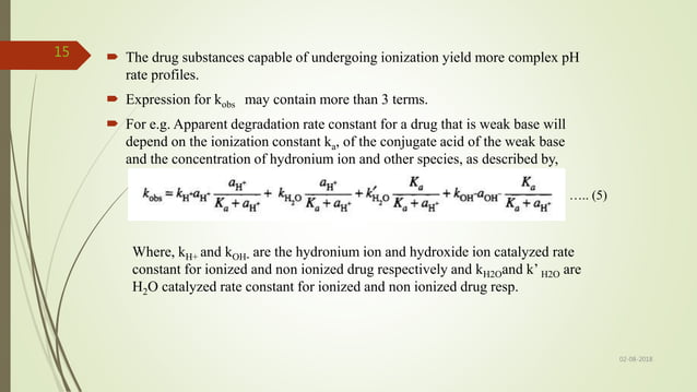 pH stability profile | PPTX | Chemistry | Science