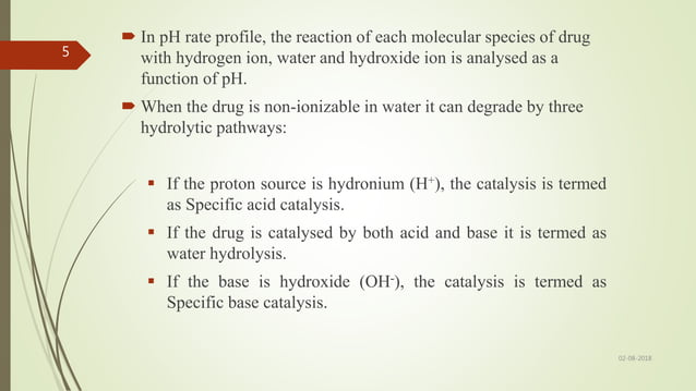 pH stability profile | PPTX | Chemistry | Science