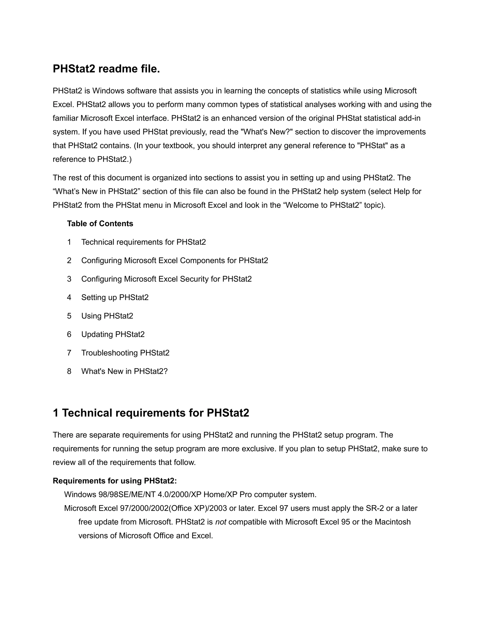 Ph stat2 readme | RTF