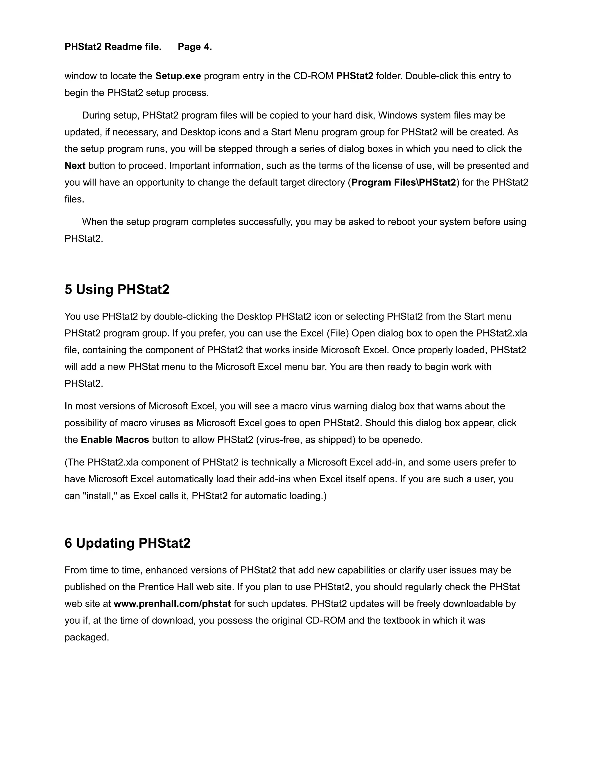 Ph stat2 readme | RTF